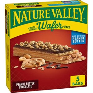 nature valley wafer bars, peanut butter chocolate, 1.3 oz, 5 ct