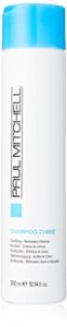 paul mitchell shampoo three, clarifying, removes chlorine, for all hair types, 10.14 fl oz