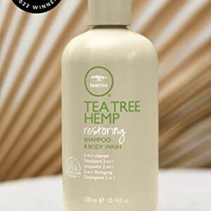 Tea Tree Hemp Restoring Shampoo & Body Wash, 2-in-1 Cleanser, For All Hair Types, 33.8 fl. oz.