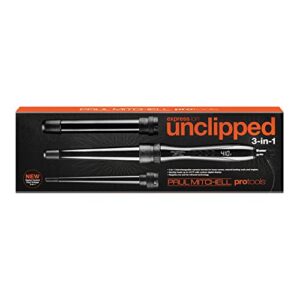 Paul Mitchell Pro Tools Express Ion Unclipped 3-in-1 Ceramic Interchangeable Curling Wand, 3 Barrels for Multiple Hairstyles