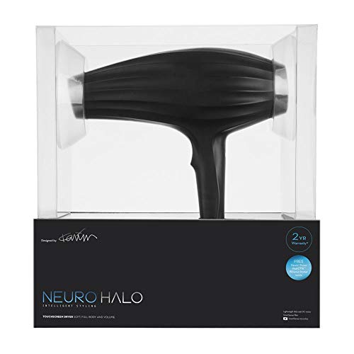 Paul Mitchell Neuro Halo Tourmaline Touch-Screen Hair Dryer, Multiple Heat + Speed Settings, Cool Shot Button