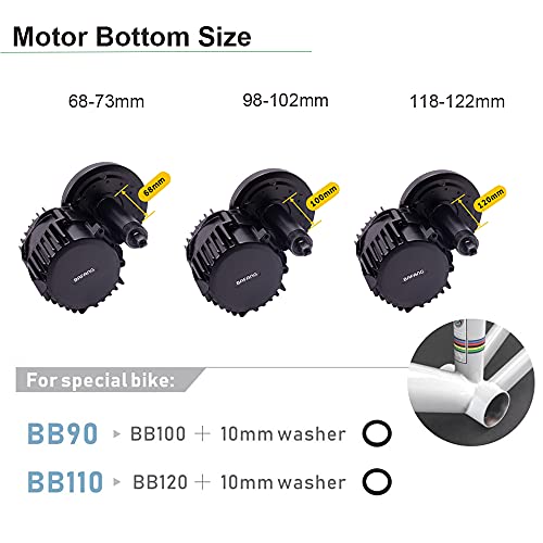 BAFANG BBS02 BBSHD 48V 750W 1000W Mid Drive Motor Kit Electric Bicycle Conversion Kits 8fun eBike Central Engine with Display for Mountain Bike Road Bike