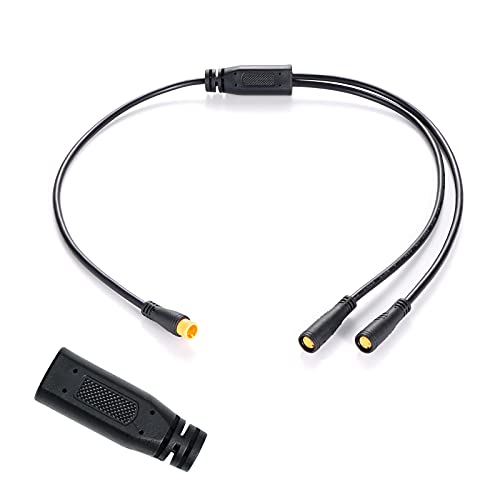 baluoqi Electric Bike 1T2 Cable for BAFANG BBS Mid Motor Y-Splitter Extending Wire with 3 Pin Connector Works with Shift Sensor and Brakes