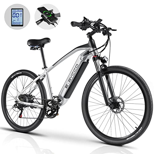 Electric Bike for Adults, EBycco 750w Electric Bike 29'',30MPH Electric Mountain Bike with 48V16Ah Removable Battery, Shimano 7 Speed, 3.5'' LCD Display, Suspension Fork, Rear Rack, Fenders, Lights