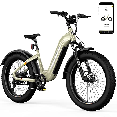 HOVSCO Electric Bike for Adults, 750W Motor Torque Sensor 28Mph Max Speed Ebike, 80Mile Range 48V 20Ah LG Battery Electric Mountain Bike, 26"x4" Fat Tire Adult Electric Bicycles, Shimano 7 Speed