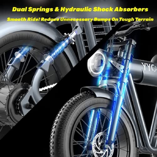 Tomofree Ship from US, Electric Bike for Adults, 1200W 20" Fat Tire Electric Dirt Bike with Full Suspension, 32MPH 45Miles Range Ebike, 48V 20AH Electric Mountain Bike for Commute Outdoor Cycling