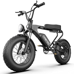 tomofree ship from us, classic electric bike for adults,1200w motor, 20″×4″ fat tire mountain ebike,34mph & 40miles long range electric dirt motorbike, 48v electric motorcycle for outdoor cycling