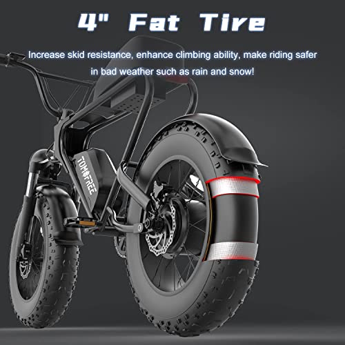 Tomofree Ship from US, Classic Electric Bike for Adults,1200W Motor, 20"×4" Fat Tire Mountain ebike,34MPH & 40Miles Long Range Electric Dirt Motorbike, 48V Electric Motorcycle for Outdoor Cycling