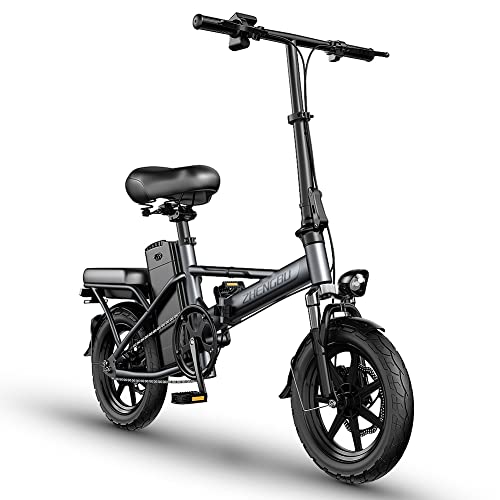 EUYBIKE Ebikes for Adults, 500W Motor 48V 18AH Removable Battery Mini Electric Bike for Adults,21MPH Folding Electric Bike, Urban City Commuter,14” Foldable Adult Electric Bicycles for Women, Men