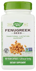 natures way fenugreek seed, 180 ct