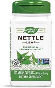 nature’s way nettle leaf 435 mg, tru-id certified, non-gmo project, vegetarian, 100 count, pack of 2