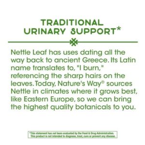 Nature's Way Nettle Leaf 435 mg, TRU-ID Certified, Non-GMO Project, Vegetarian, 100 Count, Pack of 2