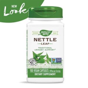 Nature's Way Nettle Leaf 435 mg, TRU-ID Certified, Non-GMO Project, Vegetarian, 100 Count, Pack of 2