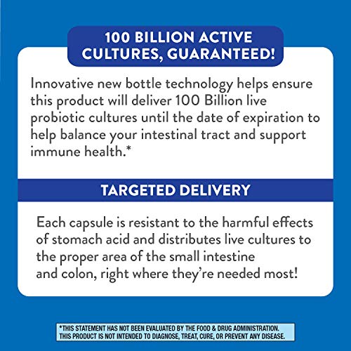 Nature’s Way Fortify Optima Daily Probiotic, 100 Billion, 15 Strains, Digestive & Immune Support*, with Prebiotics, 30 Capsules