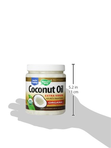 Nature's Way Organic Extra Virgin Coconut Oil, Pure & Unrefined, Cold-Pressed, USDA Organic, Non-GMO