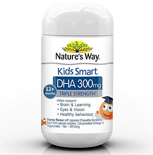 Nature's Way Kids Smart Triple Strength DHA 300mg 50 Soft Capsules Imported from Australia