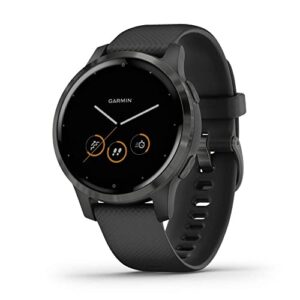 garmin vivoactive 4, gps smartwatch, features music, body energy monitoring, animated workouts, pulse ox sensors and more, black