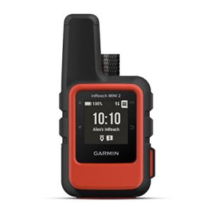 garmin 010-02602-00 inreach mini 2, lightweight and compact satellite communicator, hiking handheld, orange