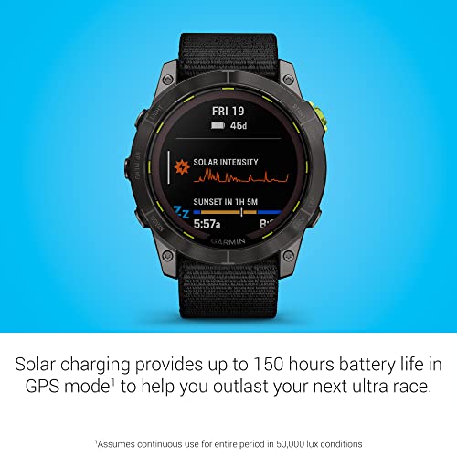 Garmin Enduro™ 2 – Ultraperformance Watch, Long-Lasting GPS Battery Life, Solar Charging, Preloaded Maps