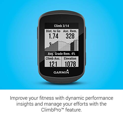 Garmin Edge® 130 Plus, GPS Cycling/Bike Computer, Download Structure Workouts, ClimbPro Pacing Guidance and More (010-02385-00), Black