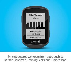 Garmin Edge® 130 Plus, GPS Cycling/Bike Computer, Download Structure Workouts, ClimbPro Pacing Guidance and More (010-02385-00), Black