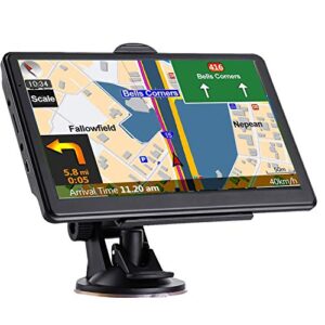 gps navigation for car , latest 2023 map,7 inch touch screen real voice spoken turn-by-turn direction reminding navigation system for cars, vehicle gps satellite navigator with(free lifetime updates)