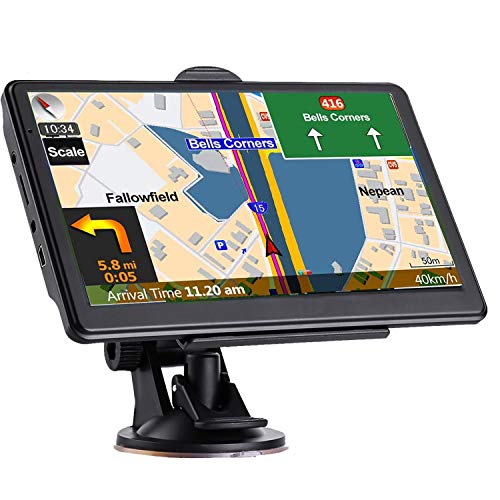 GPS Navigation for Car , Latest 2023 Map,7 inch Touch Screen Real Voice Spoken Turn-by-Turn Direction Reminding Navigation System for Cars, Vehicle GPS Satellite Navigator with(FREE Lifetime Updates)