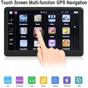 GPS Navigation for Car , Latest 2023 Map,7 inch Touch Screen Real Voice Spoken Turn-by-Turn Direction Reminding Navigation System for Cars, Vehicle GPS Satellite Navigator with(FREE Lifetime Updates)