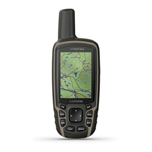 garmin 010-02258-10 gpsmap 64sx, handheld gps with altimeter and compass, preloaded with topoactive maps, black/tan