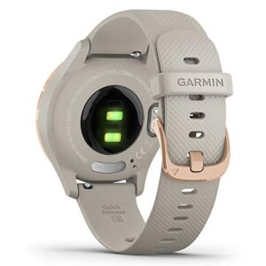 Garmin Hybrid Smartwatch with Real Watch Hands and Hidden Color Touchscreen Displays,Sleep Monitor rose gold with light sand case and band, 39mm, 010-02238-02