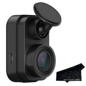 garmin dash cam mini 2, 1080p, 140-degree fov, incident detection recording and signature series cloth