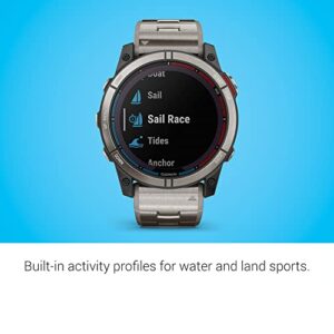 Garmin quatix® 7X Solar Edition, Marine GPS Smartwatch, Solar Charging Capabilities, Durable Watch with Flashlight, Tide Changes and Anchor Drag Alerts, Waypoint Marking