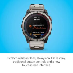 Garmin quatix® 7X Solar Edition, Marine GPS Smartwatch, Solar Charging Capabilities, Durable Watch with Flashlight, Tide Changes and Anchor Drag Alerts, Waypoint Marking