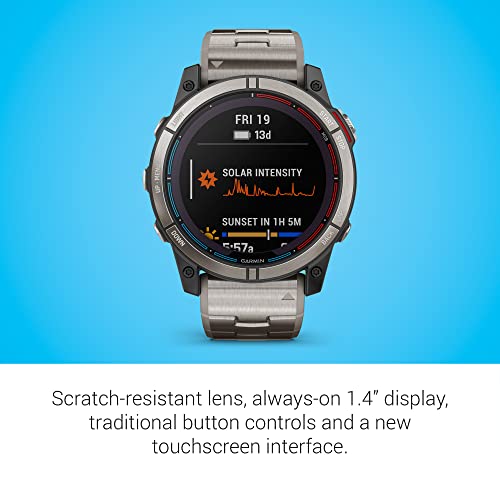 Garmin quatix® 7X Solar Edition, Marine GPS Smartwatch, Solar Charging Capabilities, Durable Watch with Flashlight, Tide Changes and Anchor Drag Alerts, Waypoint Marking