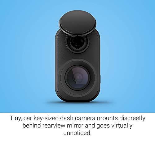 Garmin Dash Cam Mini 2, Tiny Size, 1080p and 140-degree FOV, Monitor Your Vehicle While Away w/ New Connected Features, Voice Control (Renewed)