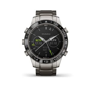 Garmin MARQ Aviator, Men's Luxury Tool Watch Designed for Your Passion for Aviation, View Flight Paths, Weather Reports, Start Flight Logging and More