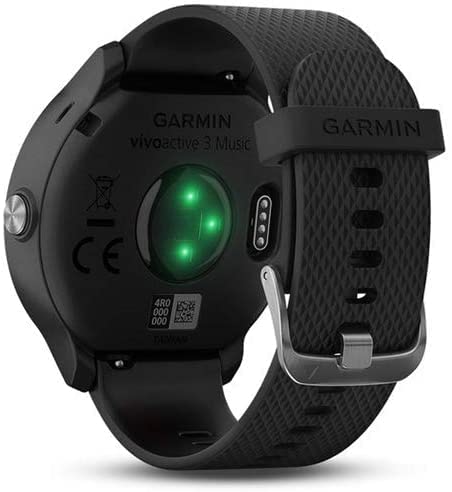 Garmin vivoactive 3 Music GPS Smartwatch 010-N1985-01, Black with Silver Hardware, Music Storage and Playback (Renewed)