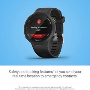 Garmin Forerunner 45 GPS Heart Rate Monitor Running Smartwatch (Black) - (Renewed)