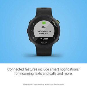 Garmin Forerunner 45 GPS Heart Rate Monitor Running Smartwatch (Black) - (Renewed)