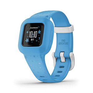 garmin vivofit jr. 3 swim-friendly fitness tracker for kids – blue stars (renewed)