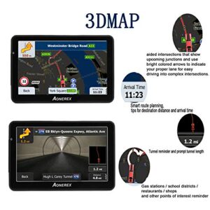 GPS Navigation for Car Truck 2023 Maps Vehicle GPS Navigation 7 Inch Touch Screen Voice Car GPS for Lorry Speeding Warning Free Lifetime Maps Update of United States Canada Mexico