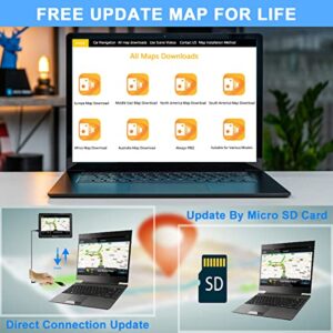 GPS Navigation for Car Truck 2023 Maps Vehicle GPS Navigation 7 Inch Touch Screen Voice Car GPS for Lorry Speeding Warning Free Lifetime Maps Update of United States Canada Mexico