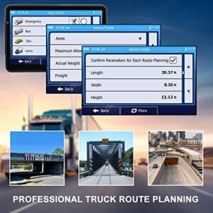 GPS Navigation for Car Truck 2023 Maps Vehicle GPS Navigation 7 Inch Touch Screen Voice Car GPS for Lorry Speeding Warning Free Lifetime Maps Update of United States Canada Mexico