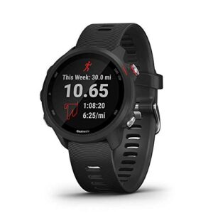 garmin forerunner 245 music, gps running smartwatch with music and advanced dynamics, black (renewed)