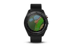 garmin approach s60, premium gps golf watch with touchscreen display and full color courseview mapping, black w/silicone band (renewed)