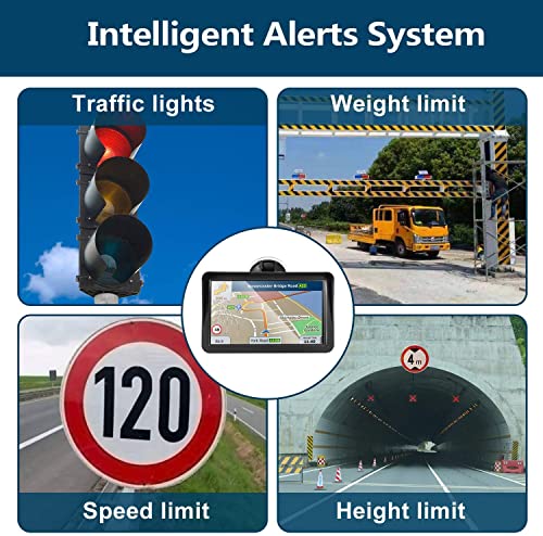 GPS Navigation for Car Truck 9 inch GPS Navigation, Speed Limit & Traffic Light Tips, Turn-by-Turn Navigation, Map 2023, Free Update USA Map