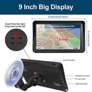 GPS Navigation for Car Truck 9 inch GPS Navigation, Speed Limit & Traffic Light Tips, Turn-by-Turn Navigation, Map 2023, Free Update USA Map