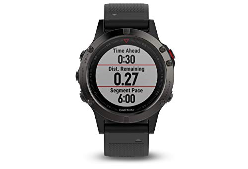 Garmin fēnix 5, Premium and Rugged Multisport GPS Smartwatch, Slate Gray/Black Band, 47 MM