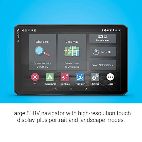 Garmin RV 890, GPS Navigator for RVs with Edge-to-Edge 8” Display, Preloaded Campgrounds, Custom Routing and More (Renewed)