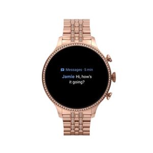 Fossil Unisex Gen 6 42mm Stainless Steel Touchscreen Smart Watch, Fitness Tracker, Color: Rose Gold (Model: FTW6077V)